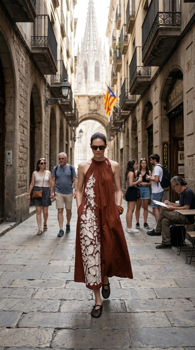 Stone hand-painted dress | ANA VASILJEVIĆ